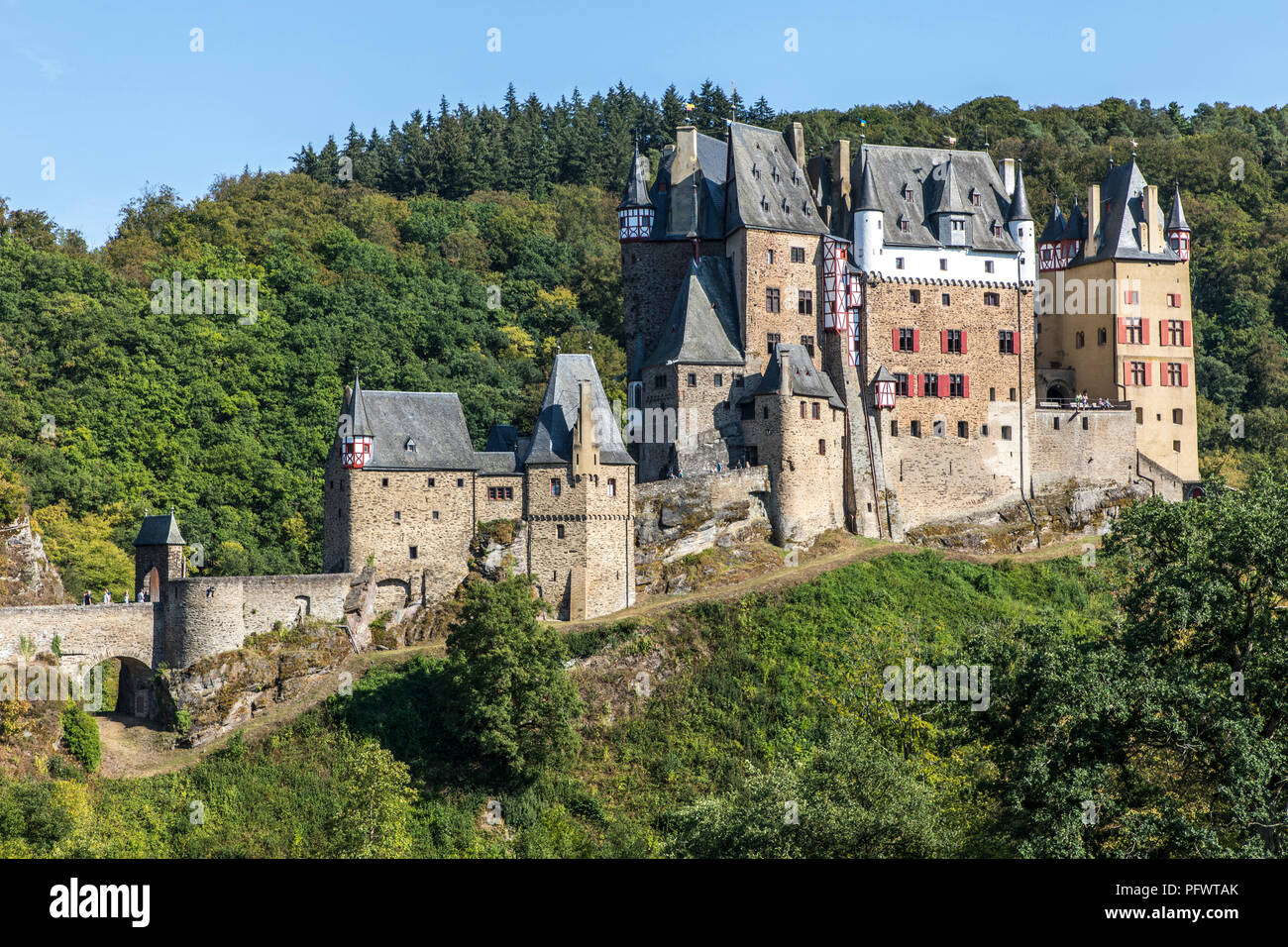 The castle Eltz, near Wierschem, in Rhineland-Pflaz, Germany, in the ...