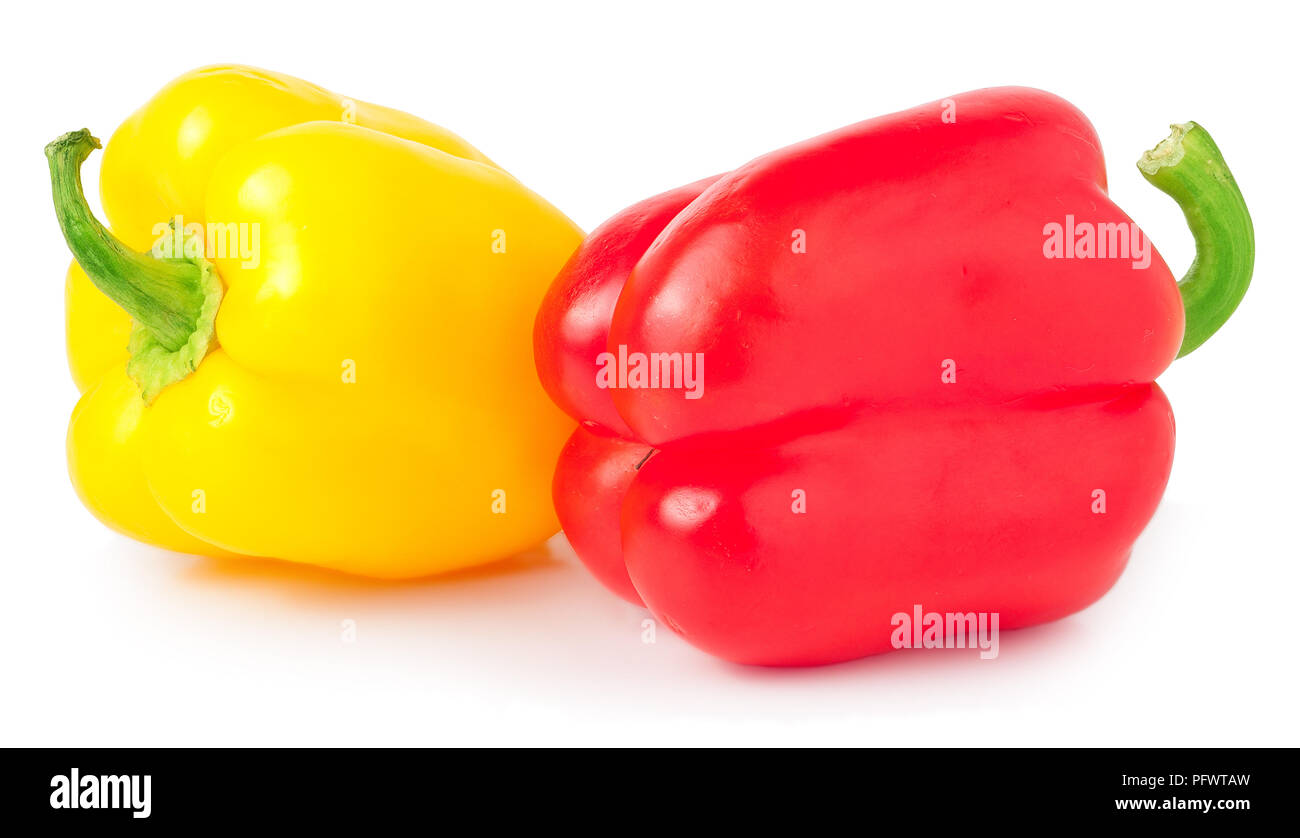 Colored paprika pepper isolated on a white background Stock Photo - Alamy