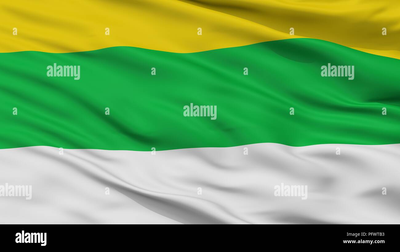 Bugalagrande City Flag, Colombia, Valle Del Cauca Department, Closeup ...
