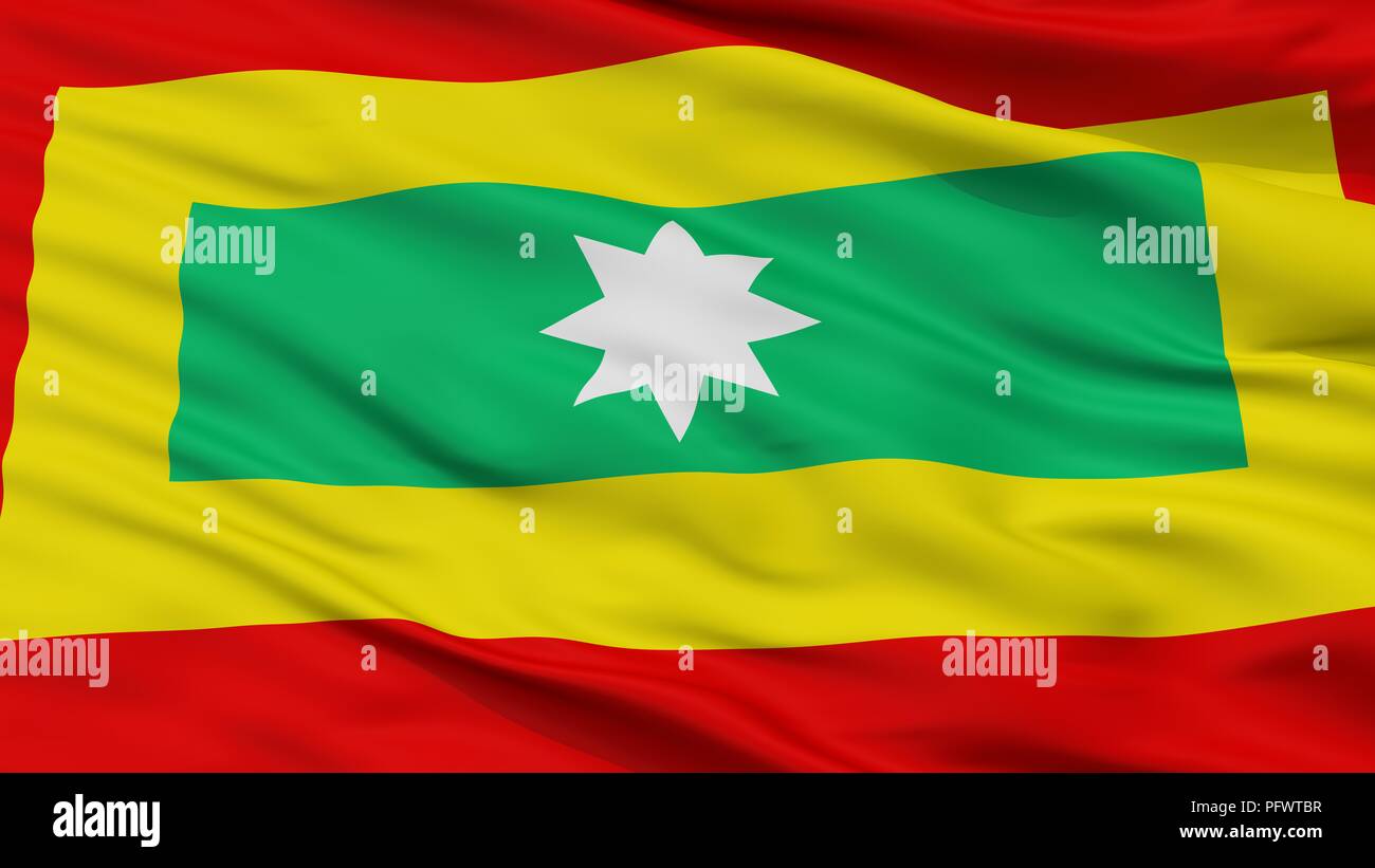 Cartagena City Flag, Colombia, Closeup View Stock Photo - Alamy