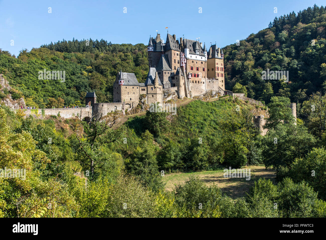 The castle Eltz, near Wierschem, in Rhineland-Pflaz, Germany, in the ...