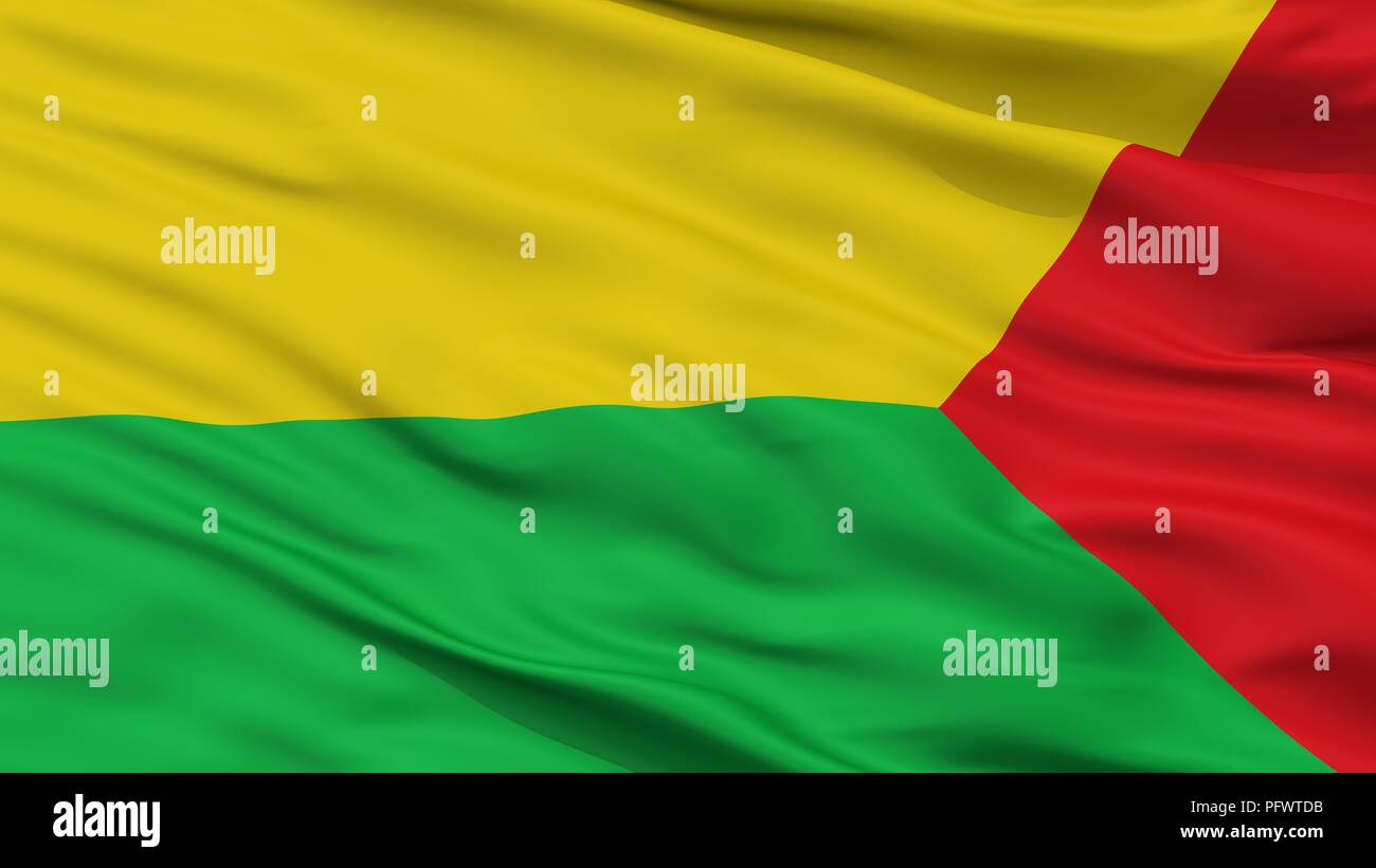 Chinchina City Flag, Colombia, Caldas Department, Closeup View Stock ...