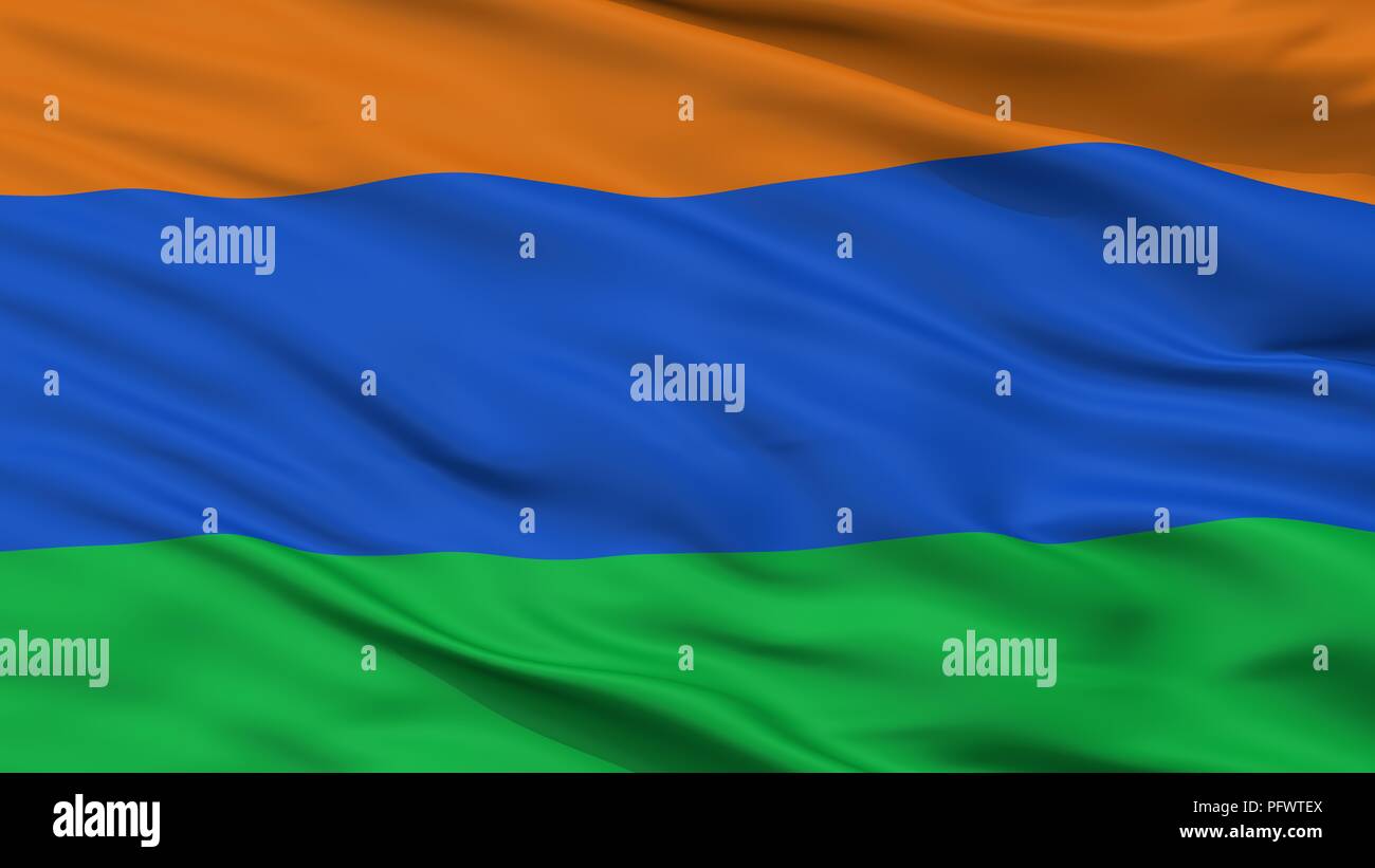 Curumani City Flag, Colombia, Cesar Department, Closeup View Stock ...