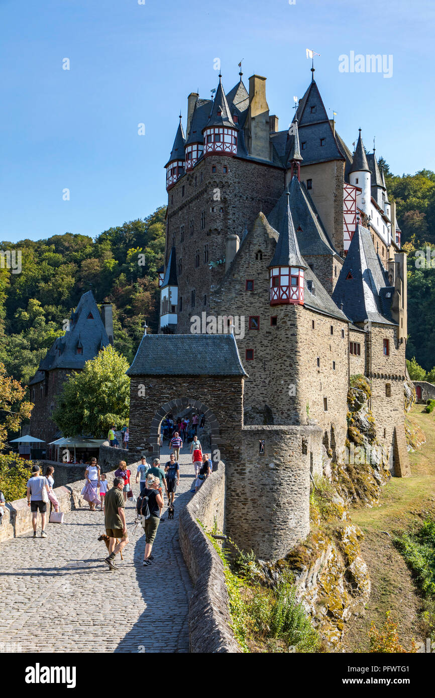 The castle Eltz, near Wierschem, in Rhineland-Pflaz, Germany, in the ...
