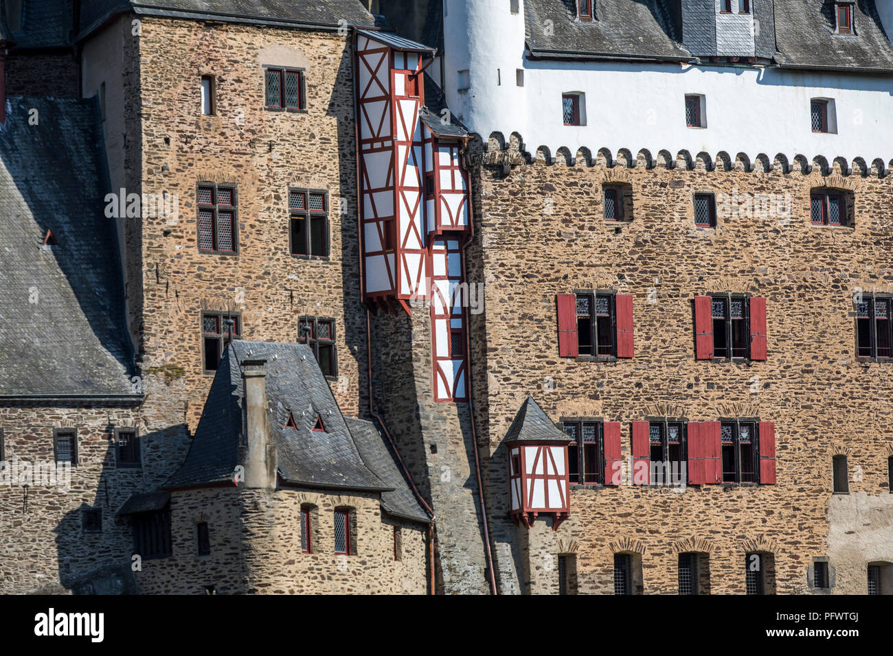 The castle Eltz, near Wierschem, in Rhineland-Pflaz, Germany, in the ...