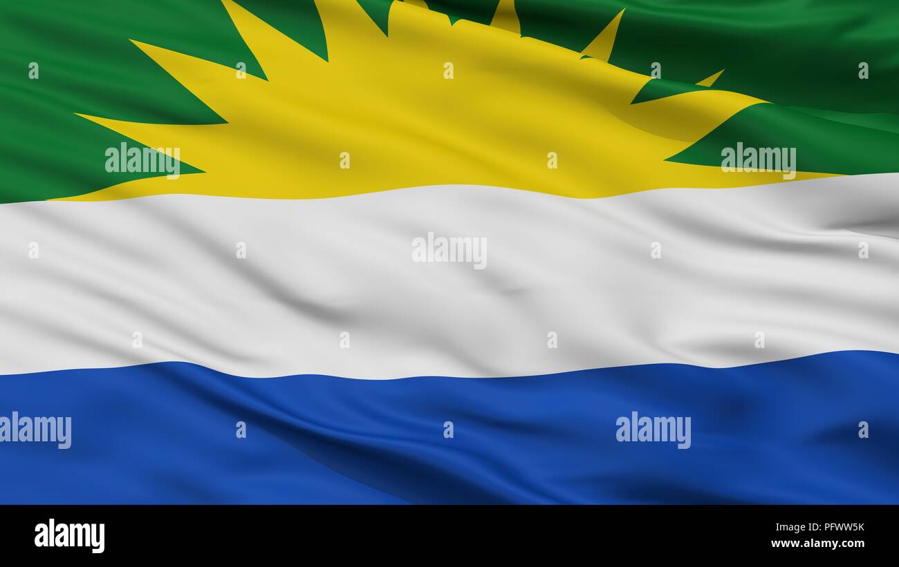 La Gloria City Flag, Colombia, Cesar Department, Closeup View Stock ...