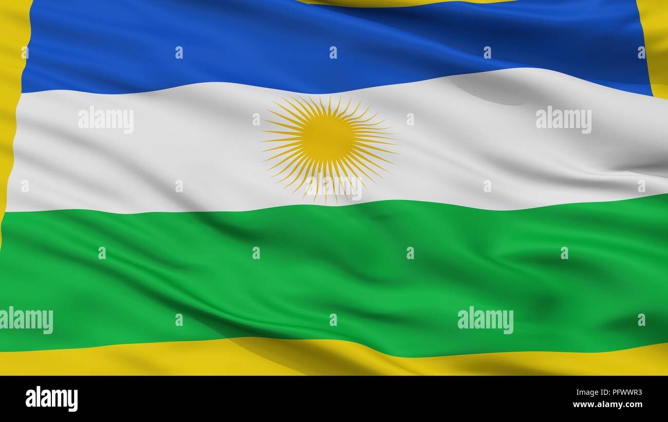 Mocoa City Flag, Colombia, Putumayo Department, Closeup View Stock ...