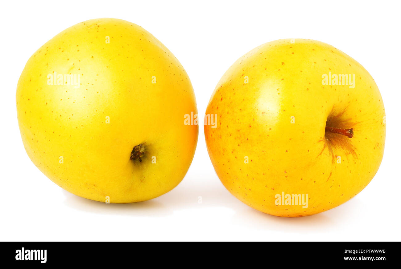 Golden apple yellow background fruit dessert hi-res stock photography ...