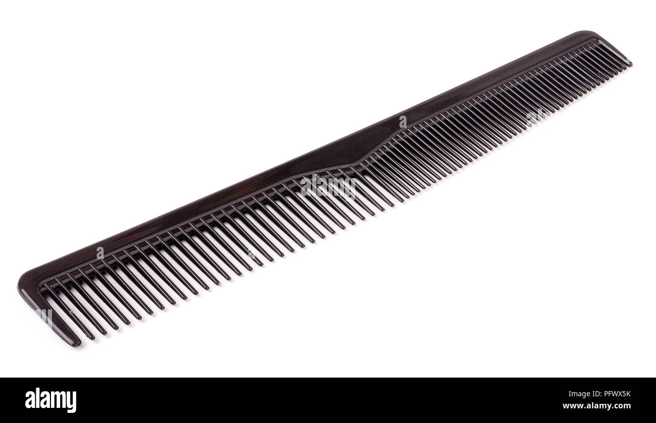 Black comb isolated on white background Stock Photo - Alamy