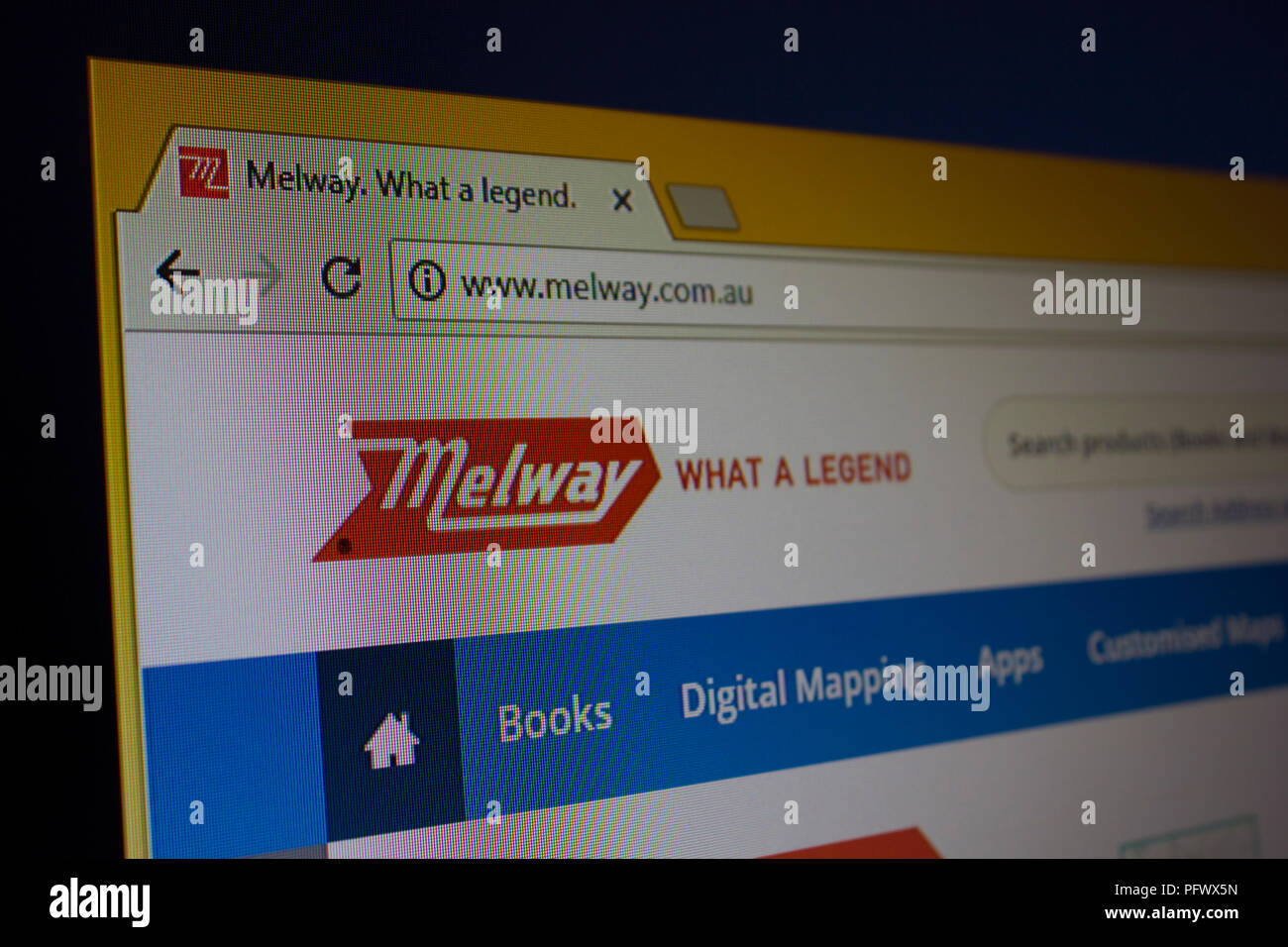 Melway Website Homepage Stock Photo - Alamy