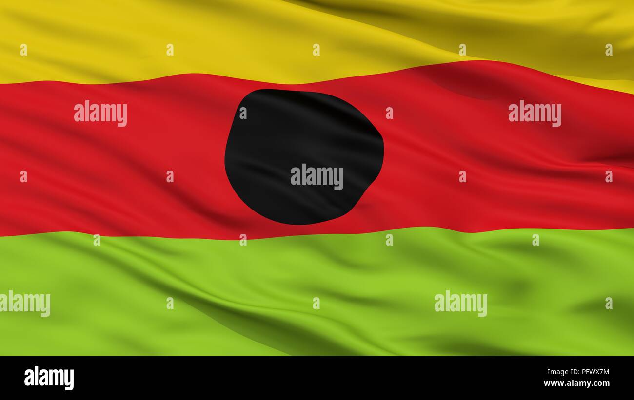 Quinchia City Flag, Colombia, Risaralda Department, Closeup View Stock ...