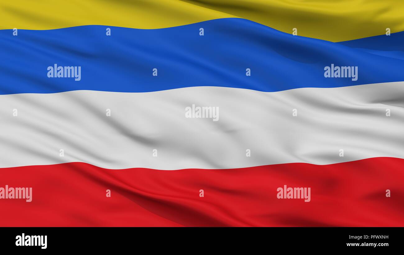 Soata City Flag, Colombia, Boyaca Department, Closeup View Stock Photo ...