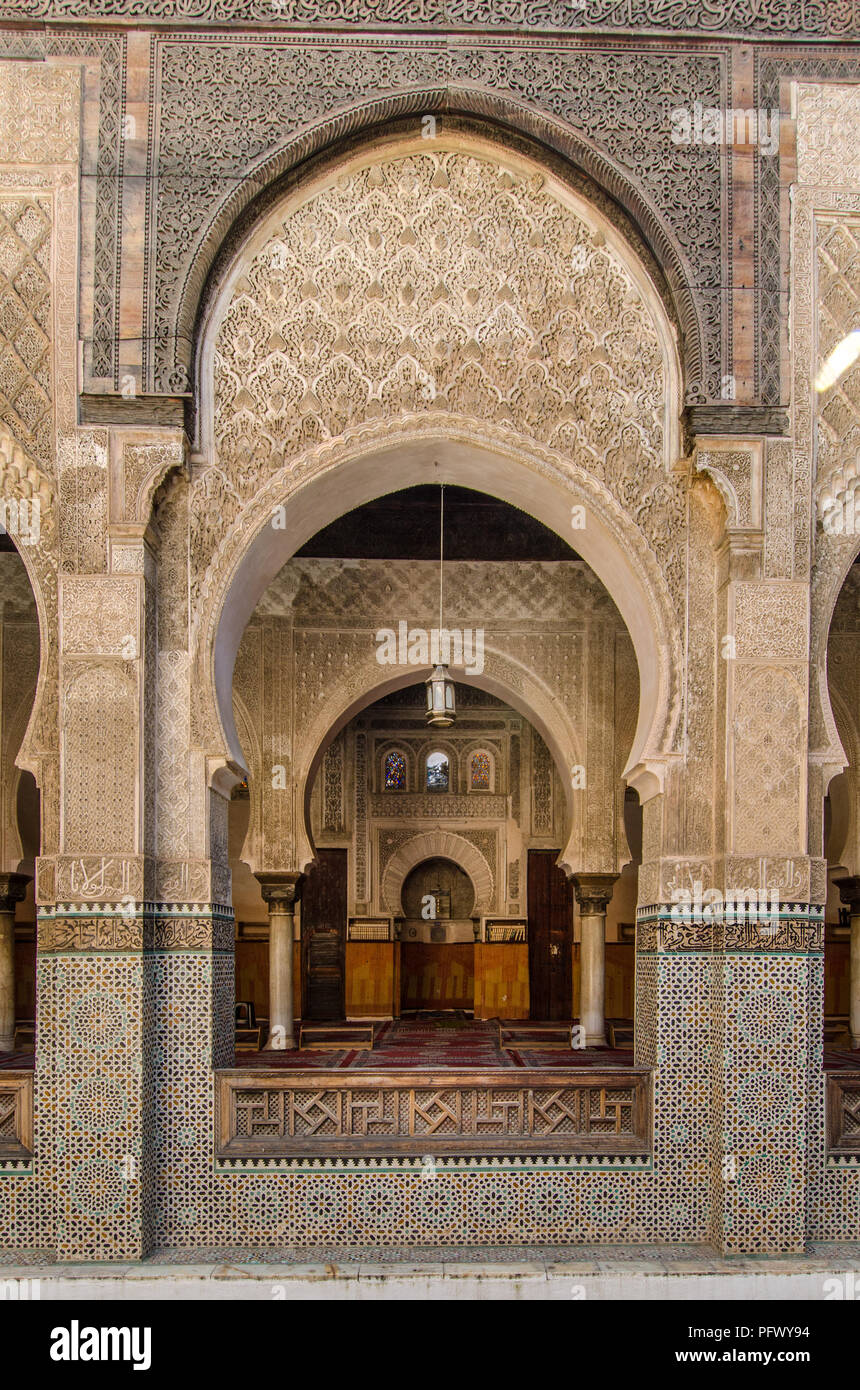Fez Morocco old school with nice architecture. Also used for praying ...