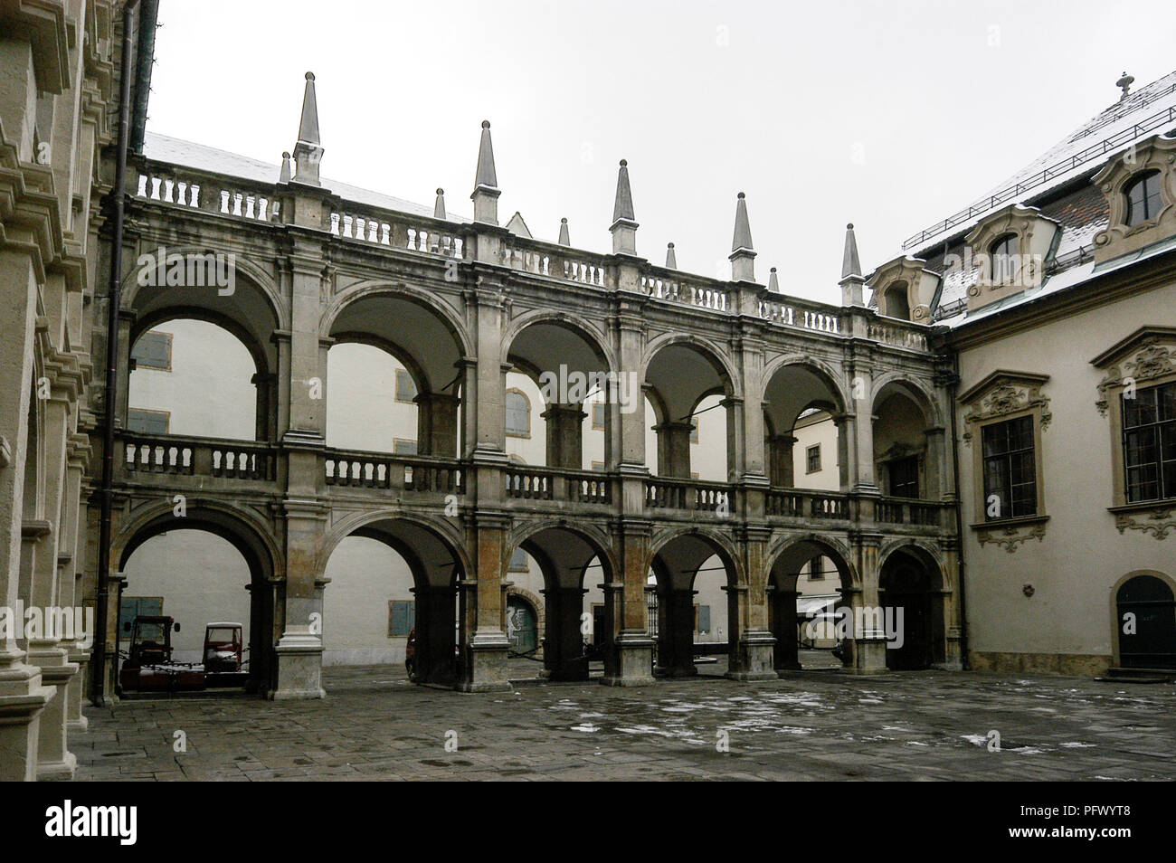 The Landhaushof courtyard is built in the 15th century Italian ...