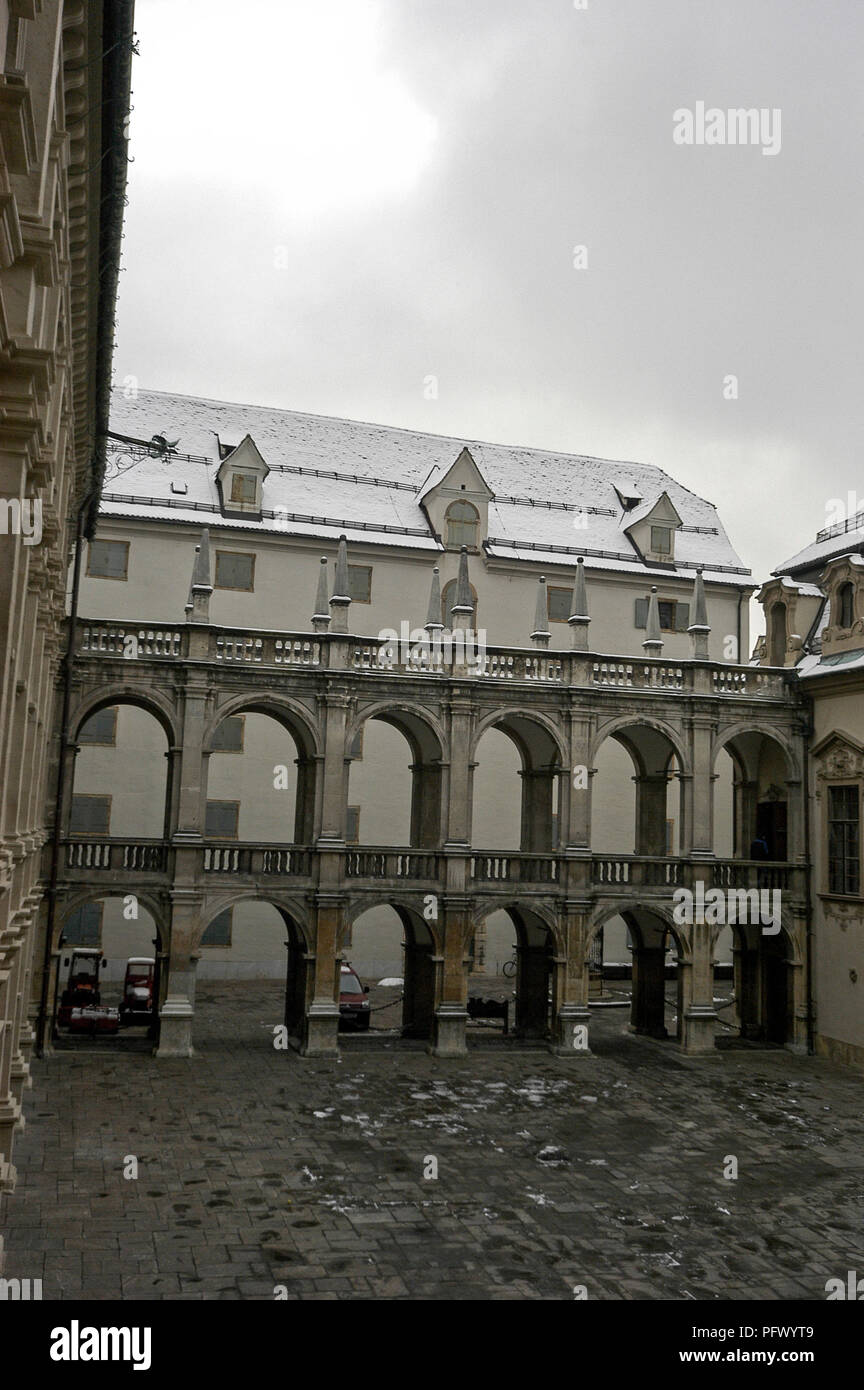 The Landhaushof courtyard is built in the 15th century Italian ...