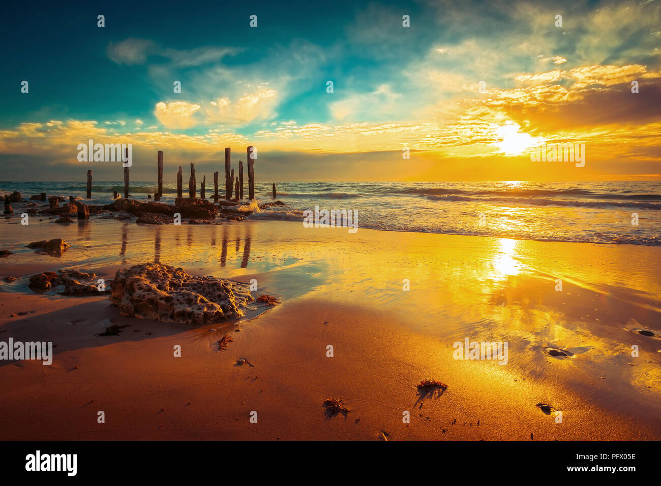 Pylons in the water hi-res stock photography and images - Alamy