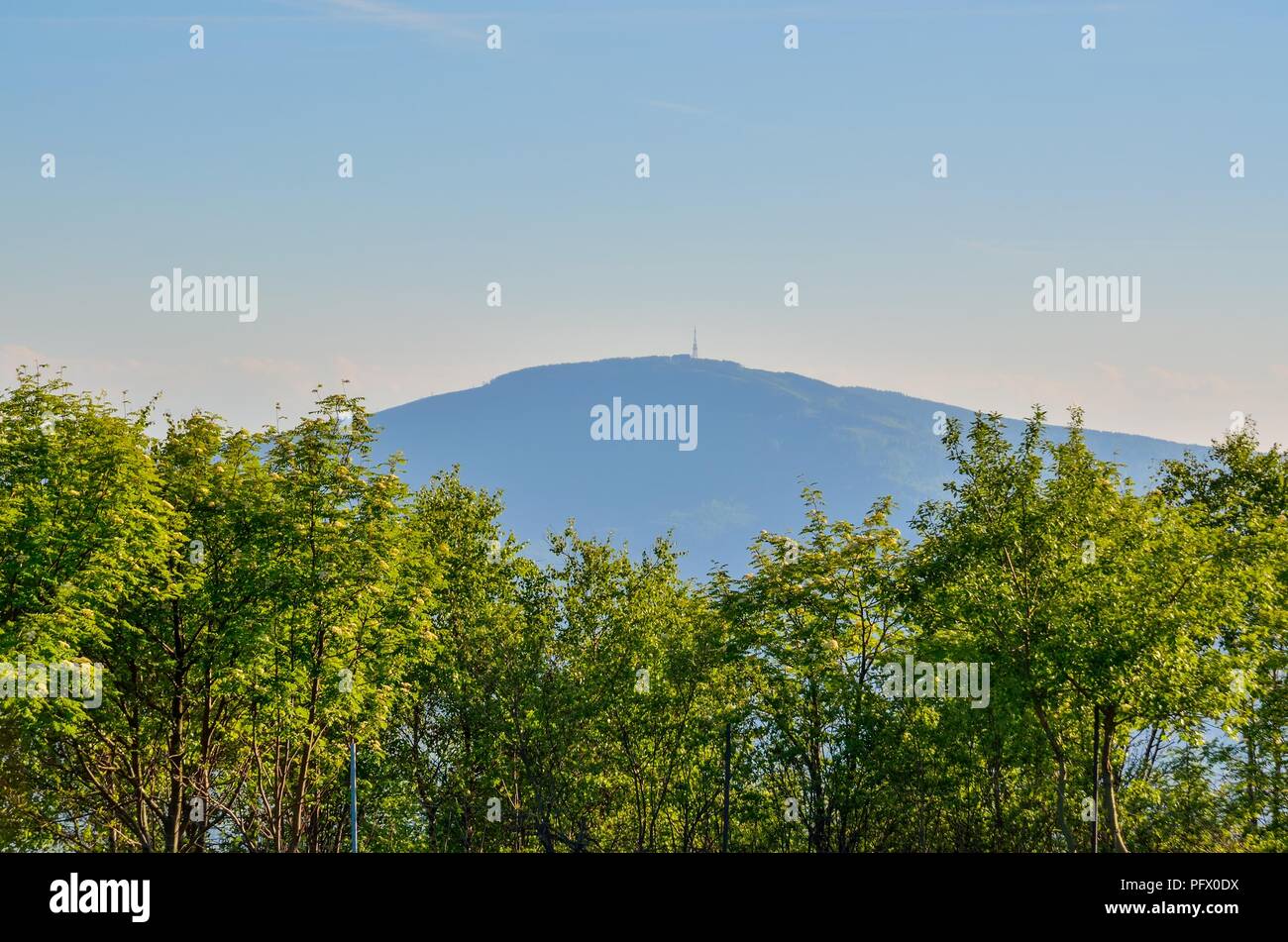 Spring mountain landscape. A beautiful view of the green hills Stock ...