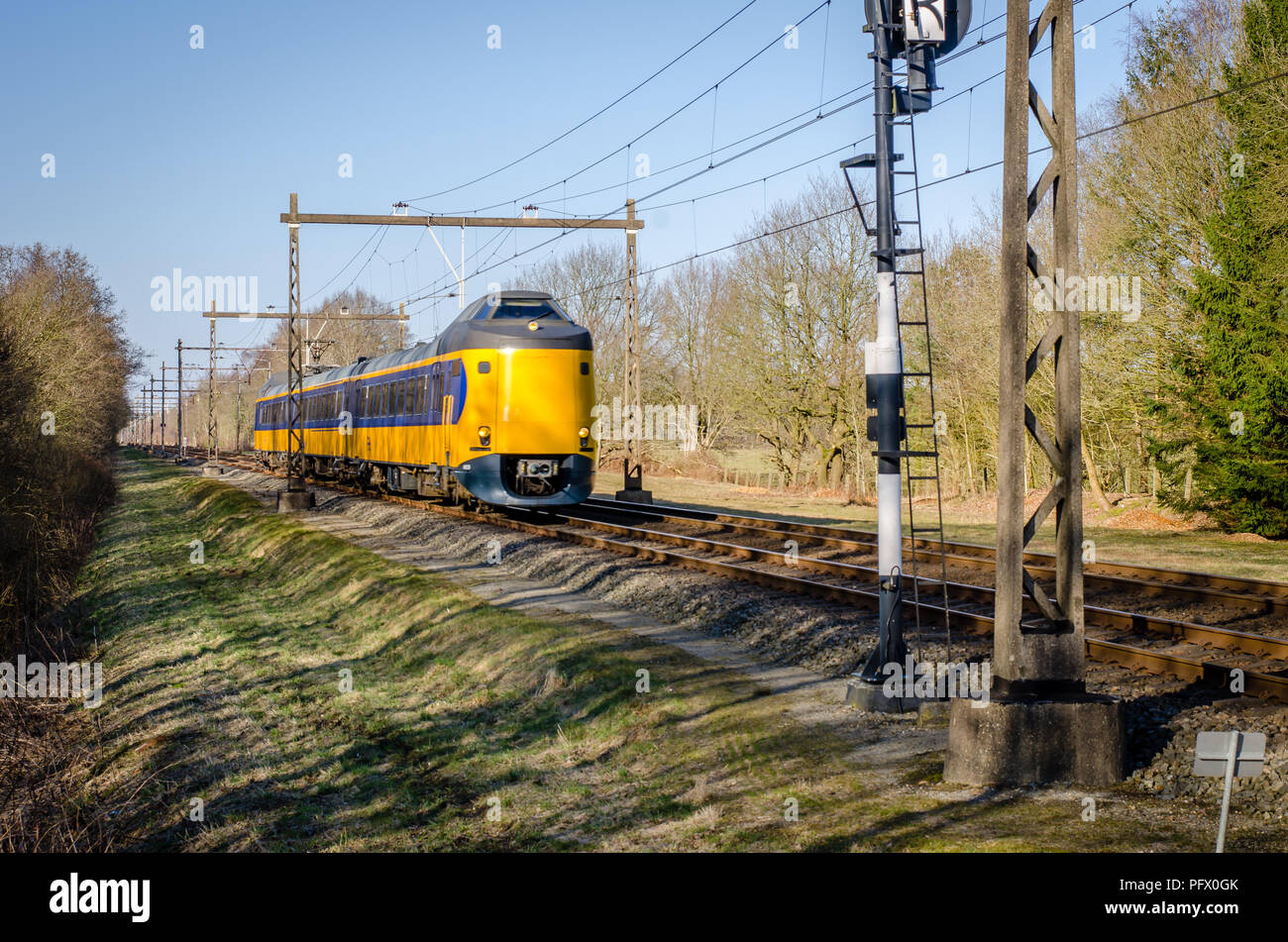Dutch NS train in holland Stock Photo - Alamy