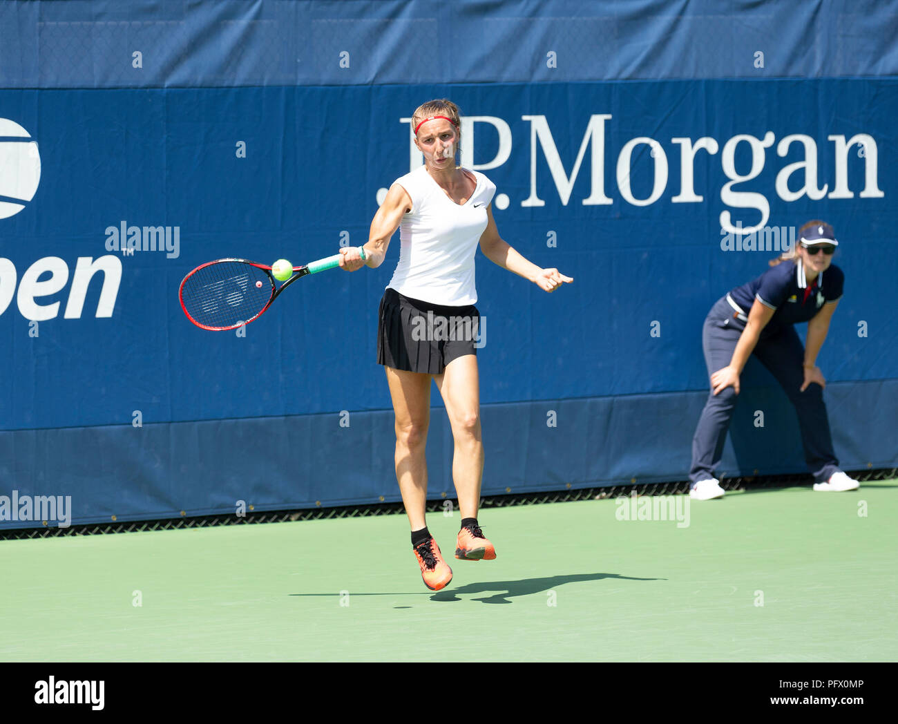 Tamara Korpatsch of Germany returns ball during qualifying day 1 ...
