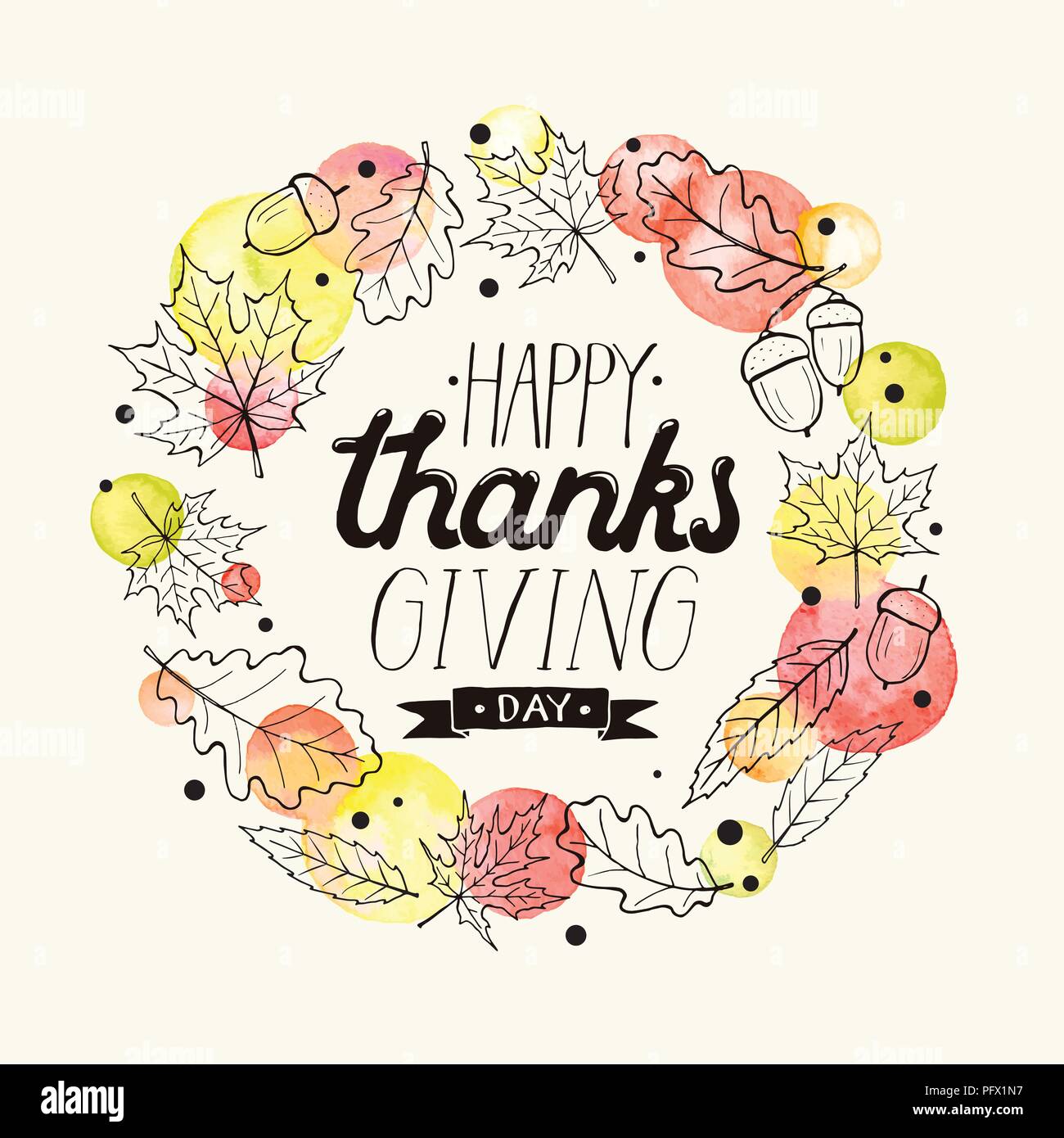 happy thanksgiving poster Stock Vector Image & Art - Alamy