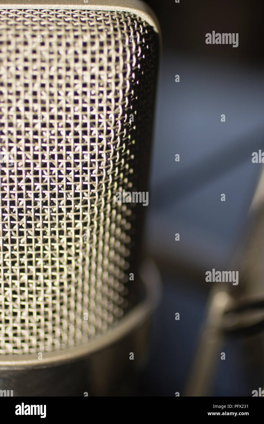 Sound recording studio large diaphragm voice microphone for voiceover ...