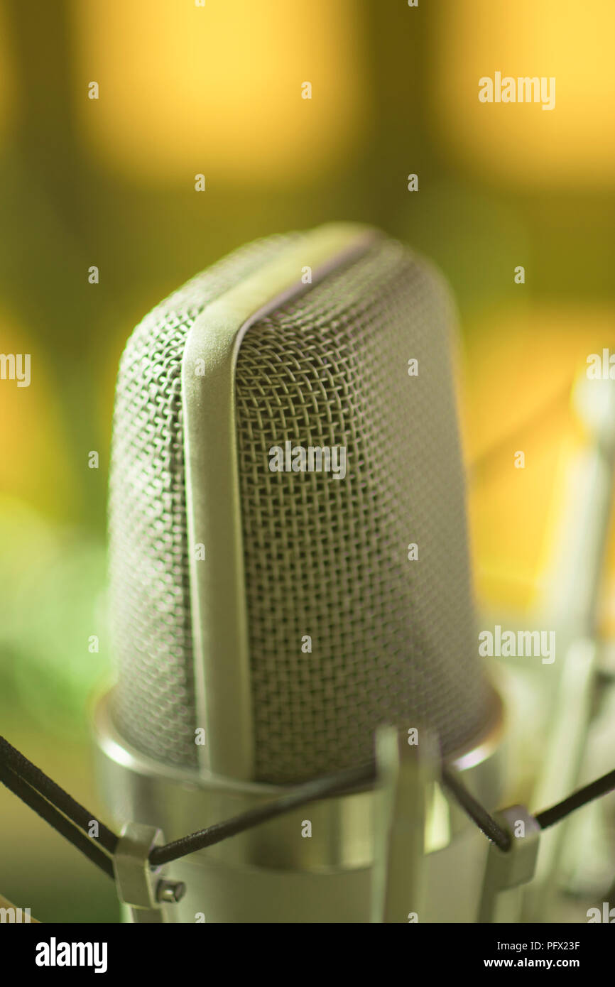 Sound recording studio large diaphragm voice microphone for voiceover ...