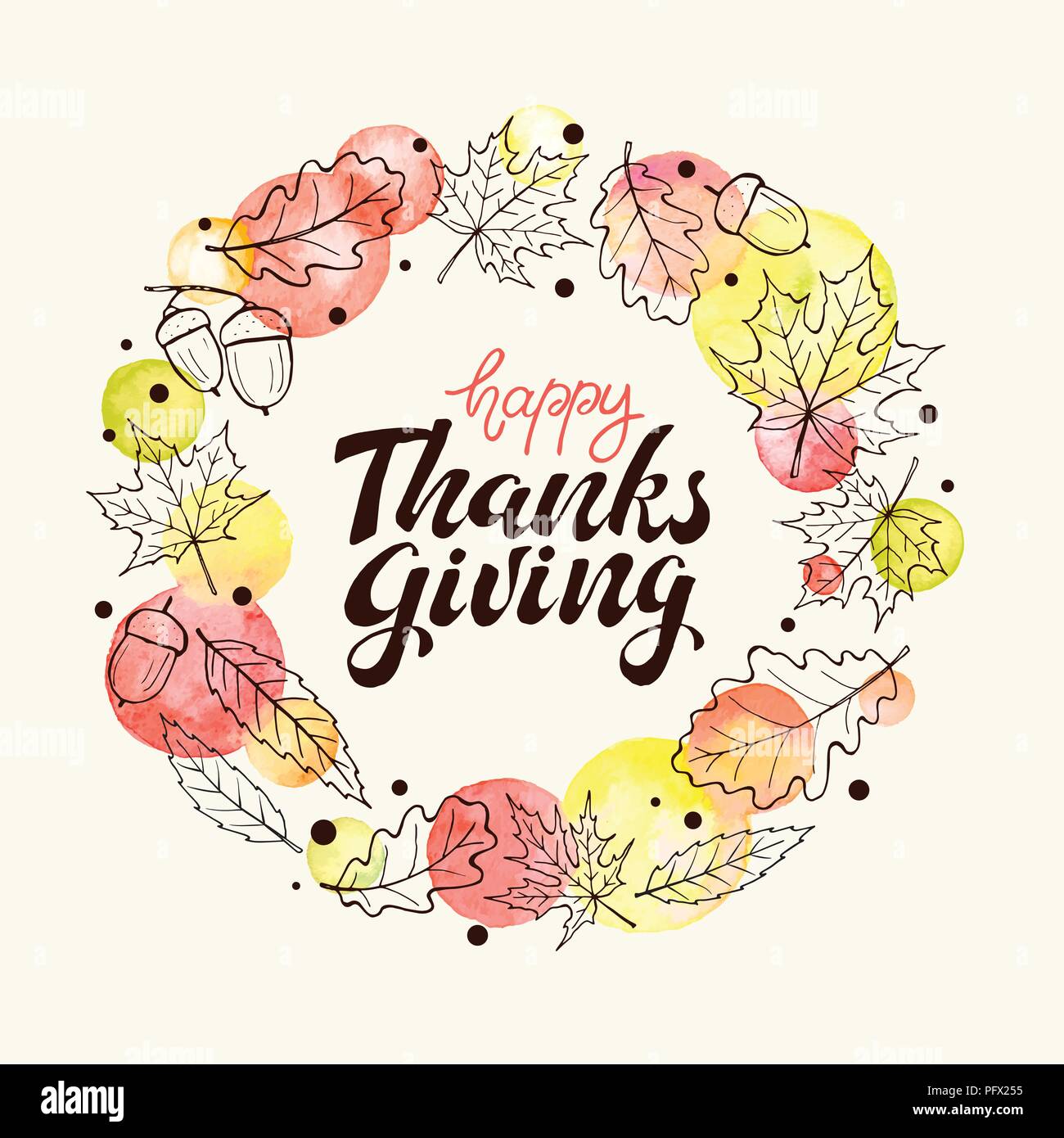 happy thanksgiving poster Stock Vector Image & Art - Alamy