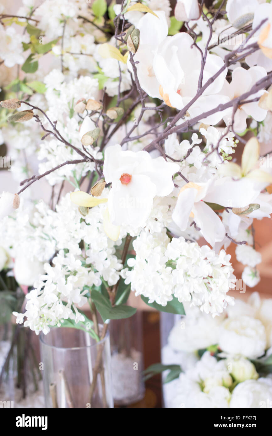 Wedding flowers arranged floral bouquet in marriage luxury 5 star hotel ...