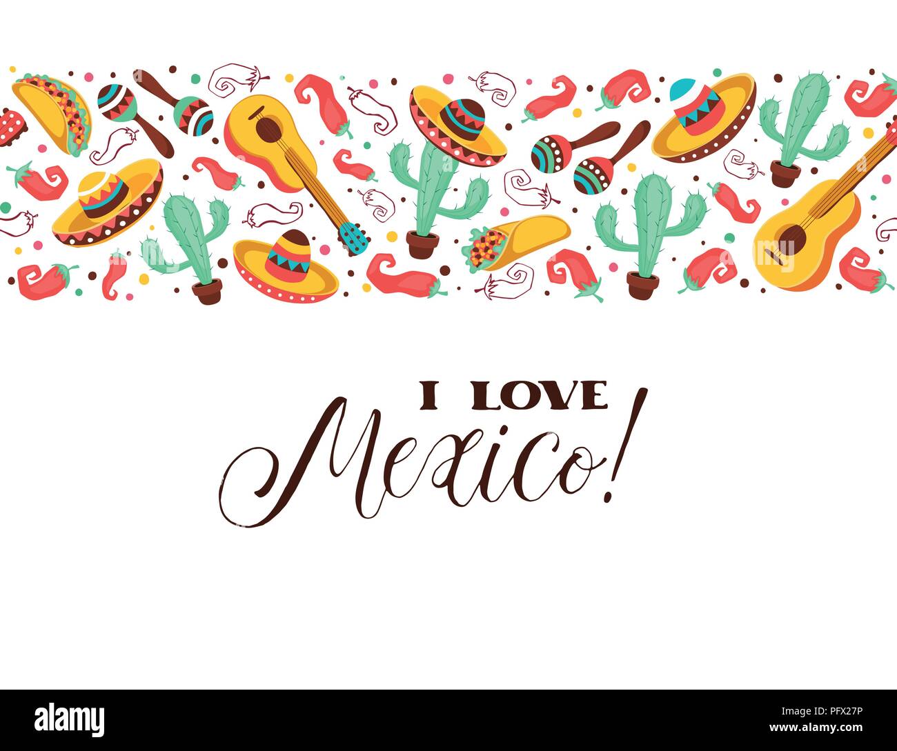 Love mexico poster Stock Vector Image & Art - Alamy