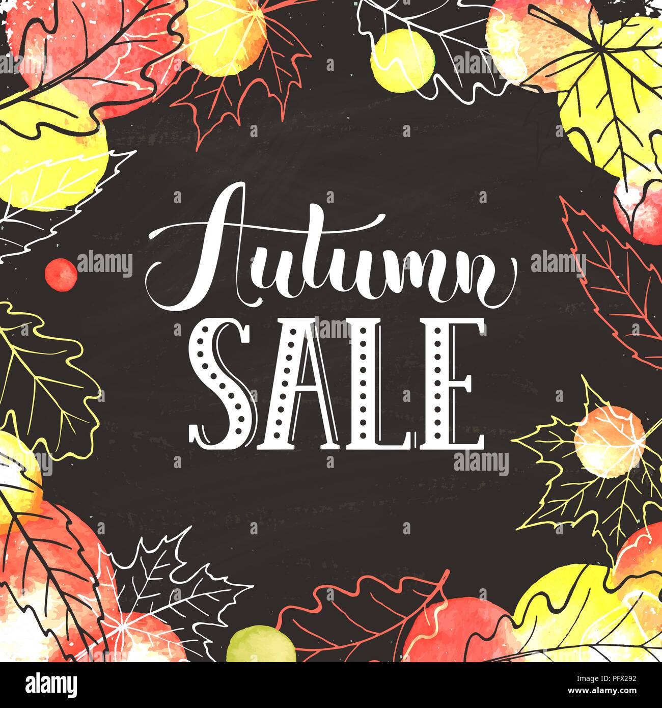 autumn poster illustration Stock Vector Image & Art - Alamy