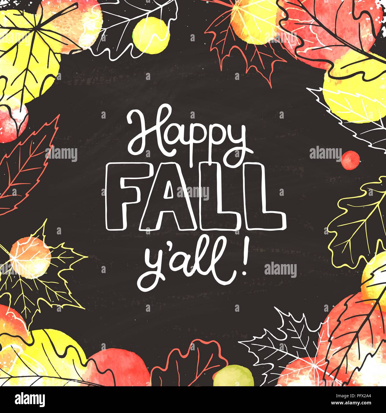 autumn poster illustration Stock Vector Image & Art - Alamy