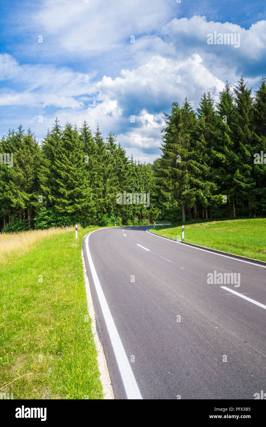 Germany, Curved black forest street Stock Photo - Alamy