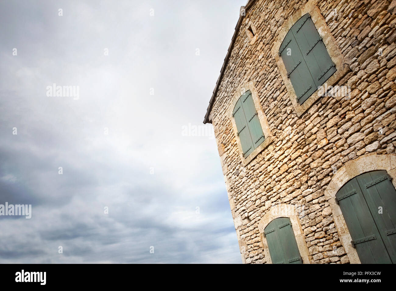 Stoned house in a small Provence village Stock Photo - Alamy