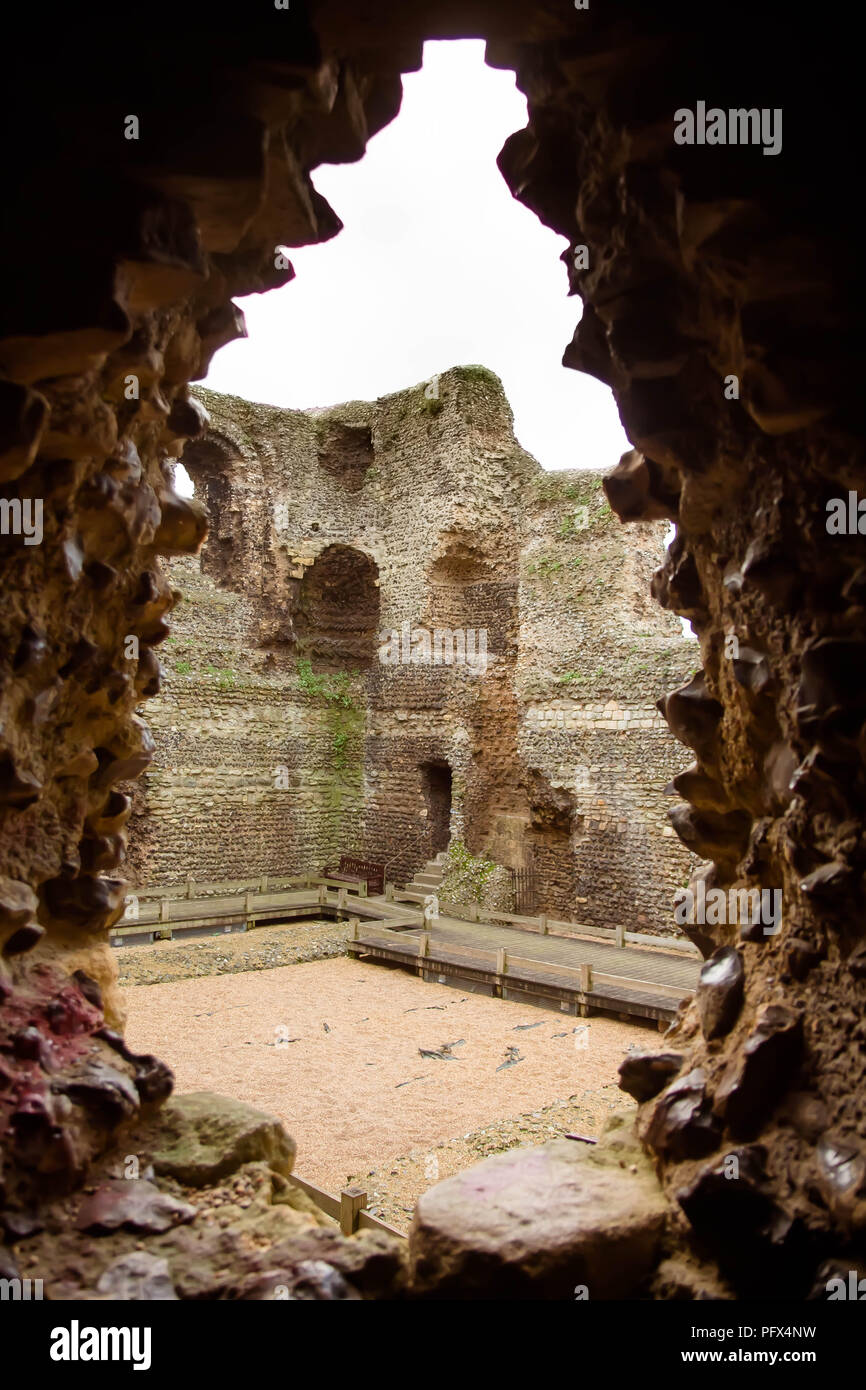 December 2015 - ruins of Canterbury castle, Kent, UK; one of the first ...