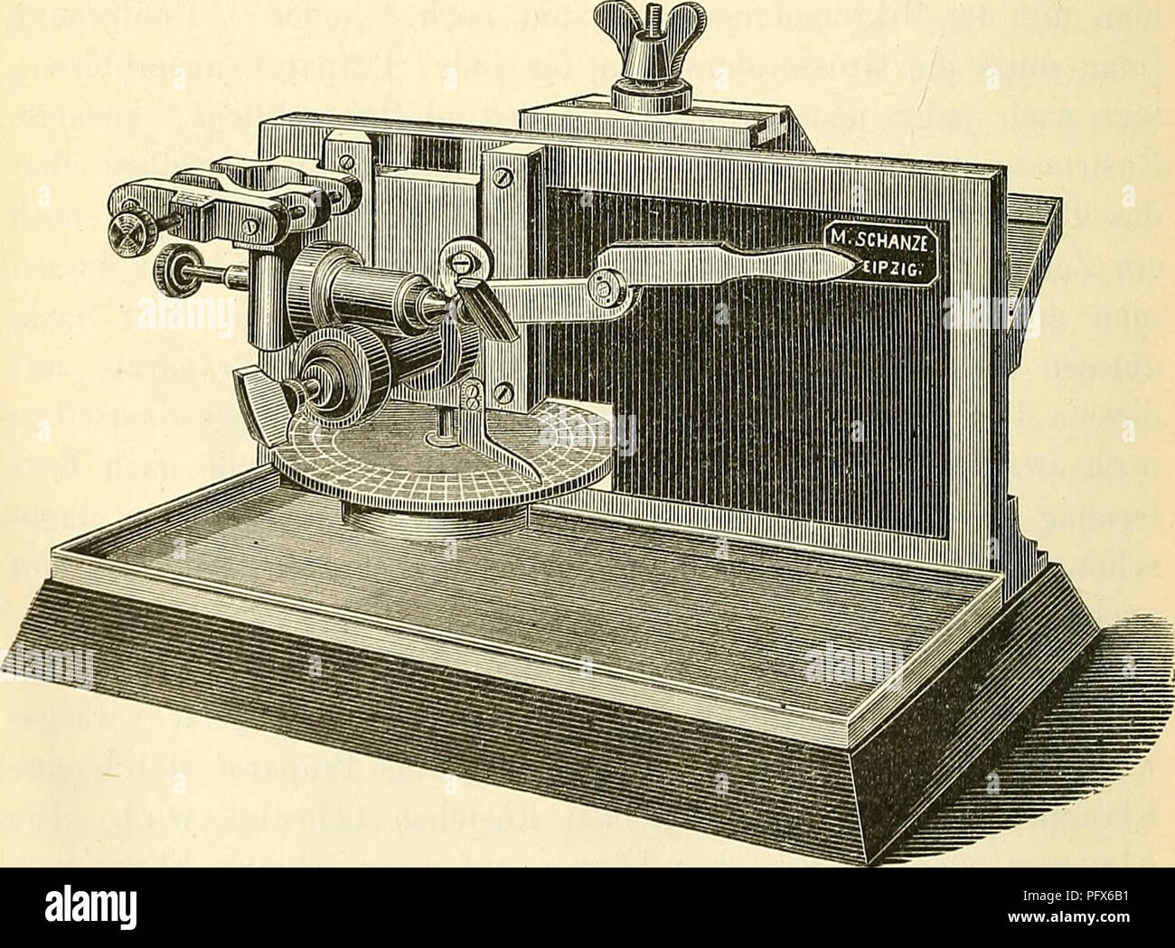 This image focuses on a historical tool used in histology, a microscope ...