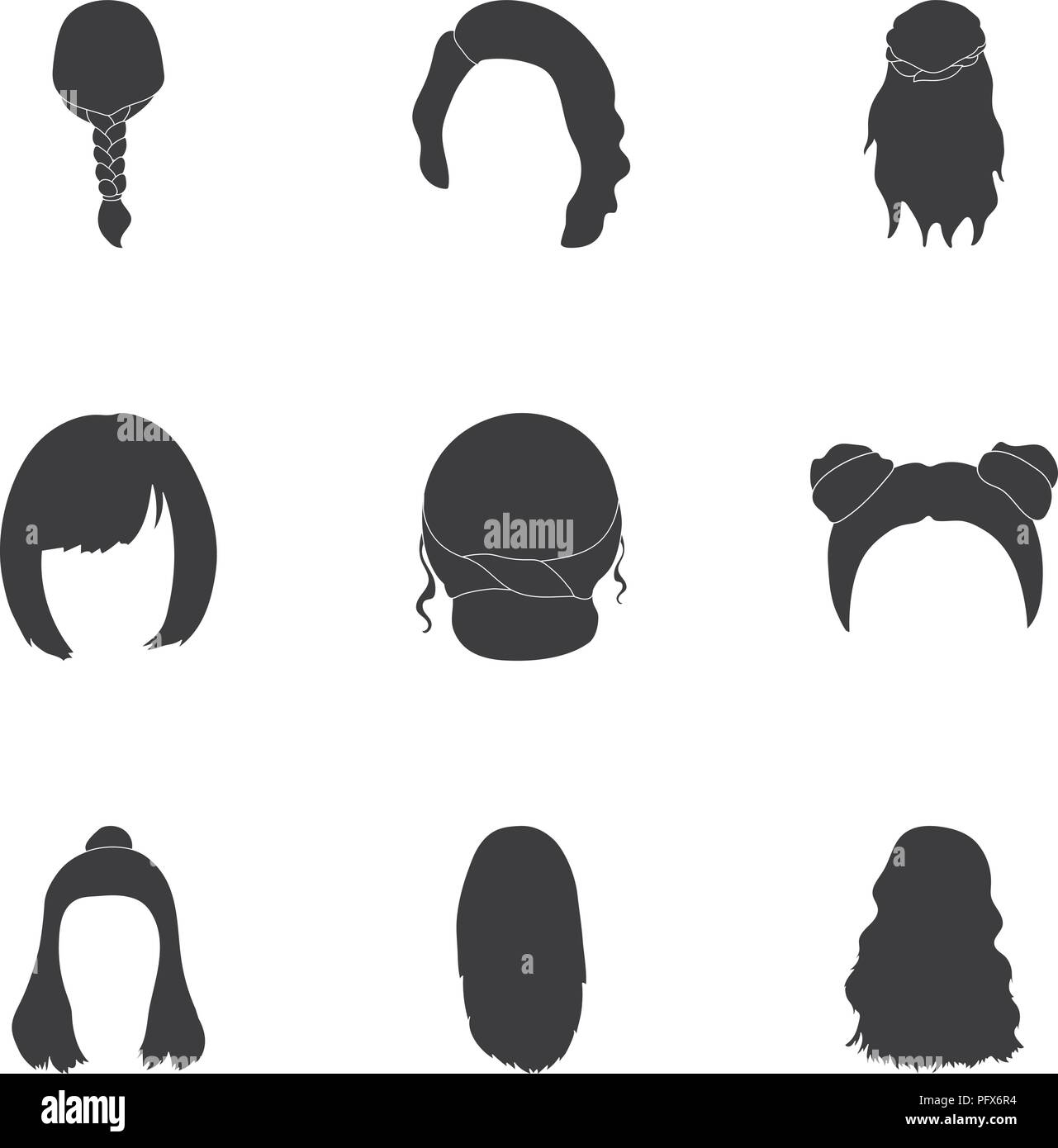 Black hair combed back Stock Vector Images - Alamy