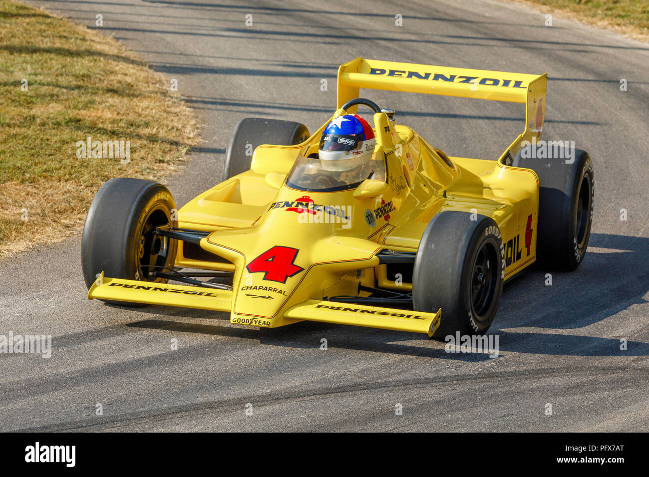 1980 Pennzoil Chaparral-Cosworth 2K CART racer with driver Johnny ...