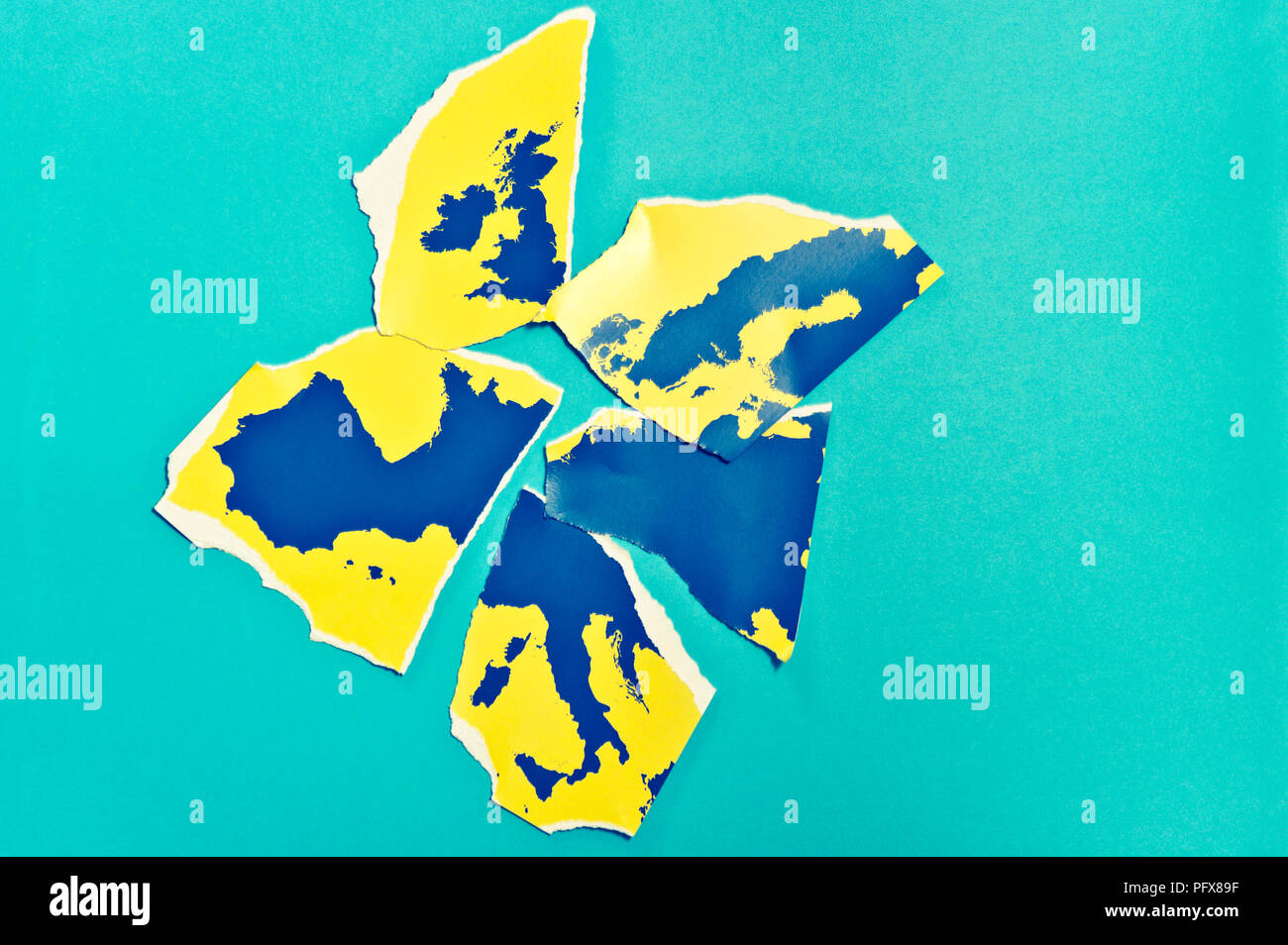 Falling europe map hi-res stock photography and images - Alamy