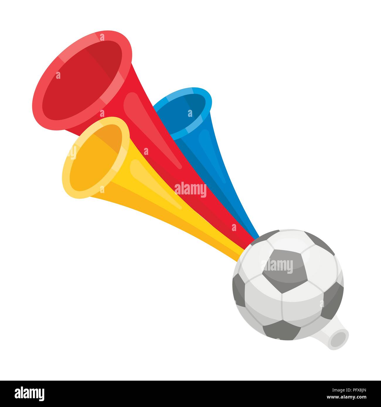 Trumpet football fan.Fans single icon in cartoon vector symbol stock ...