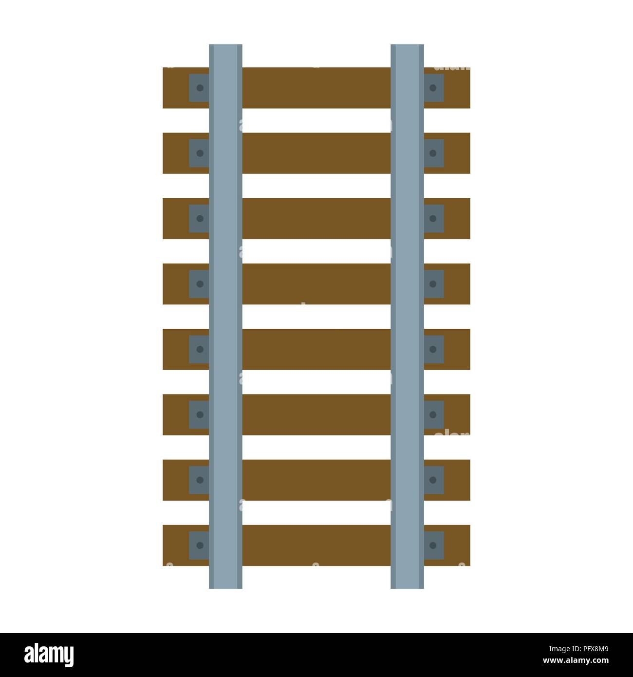 Mine railway icon in cartoon style isolated on white background. Mine ...