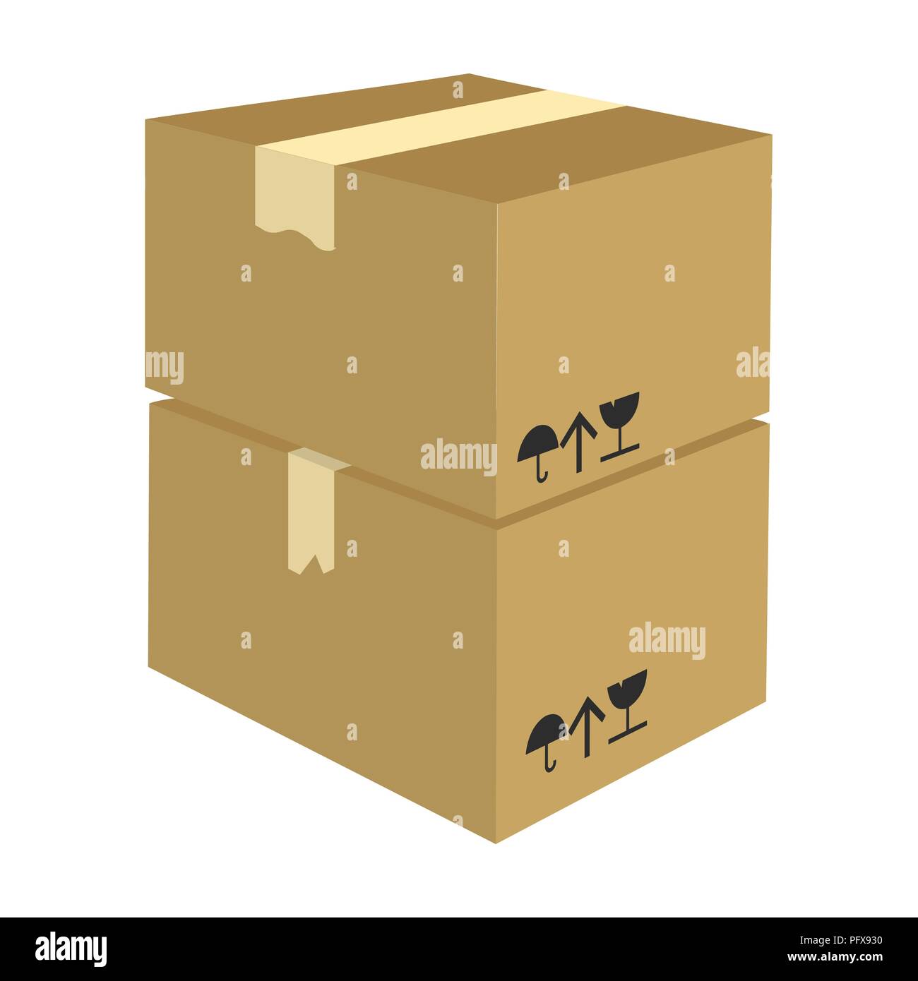 Packaged boxes with goods. Logistics delivery single icon in cartoon ...