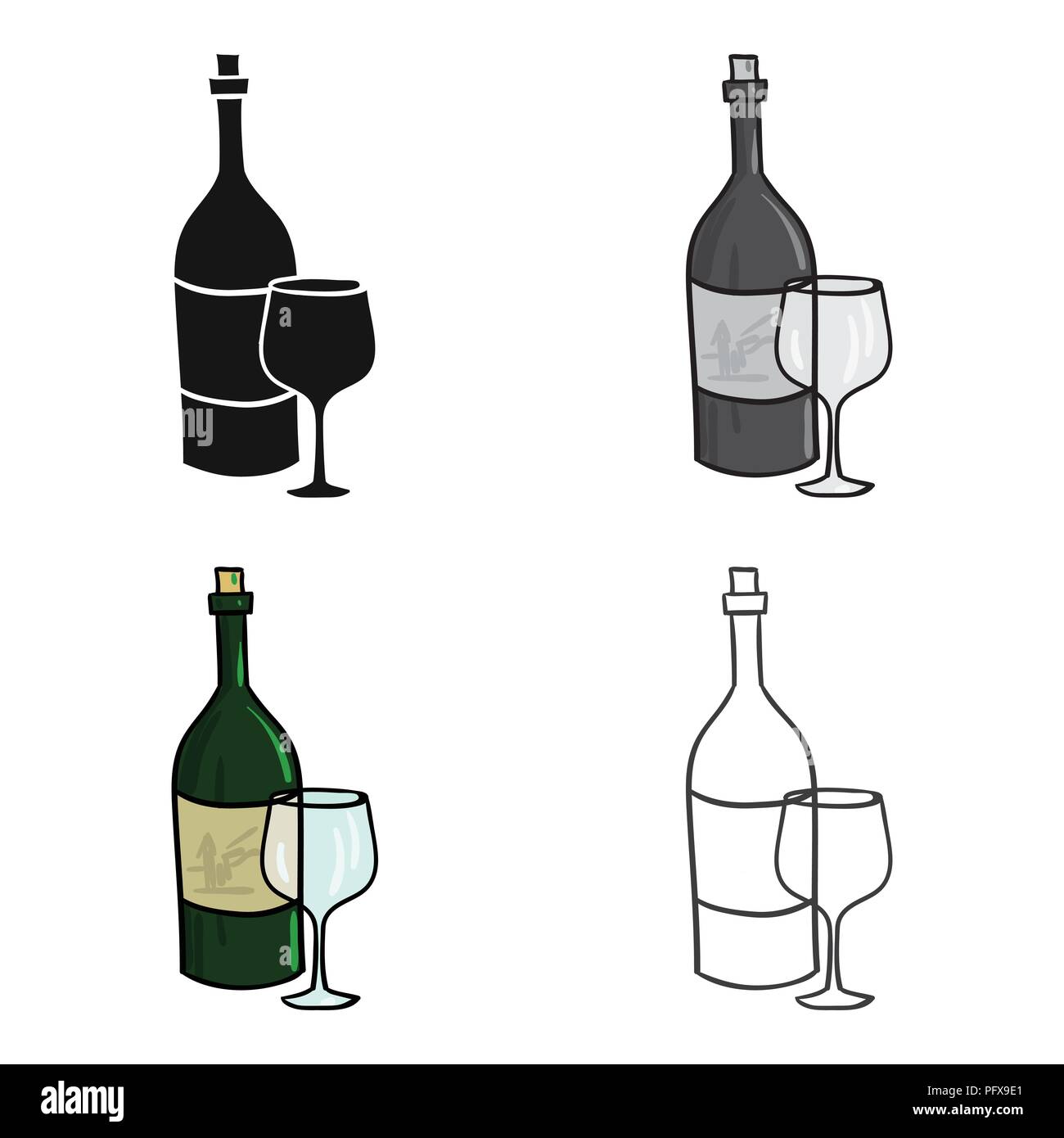 Italian wine from Italy icon in cartoon style isolated on white ...