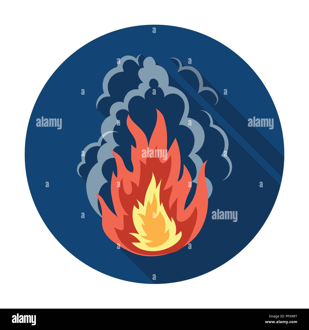 Explosion icon in flat design isolated on white background. Explosions ...