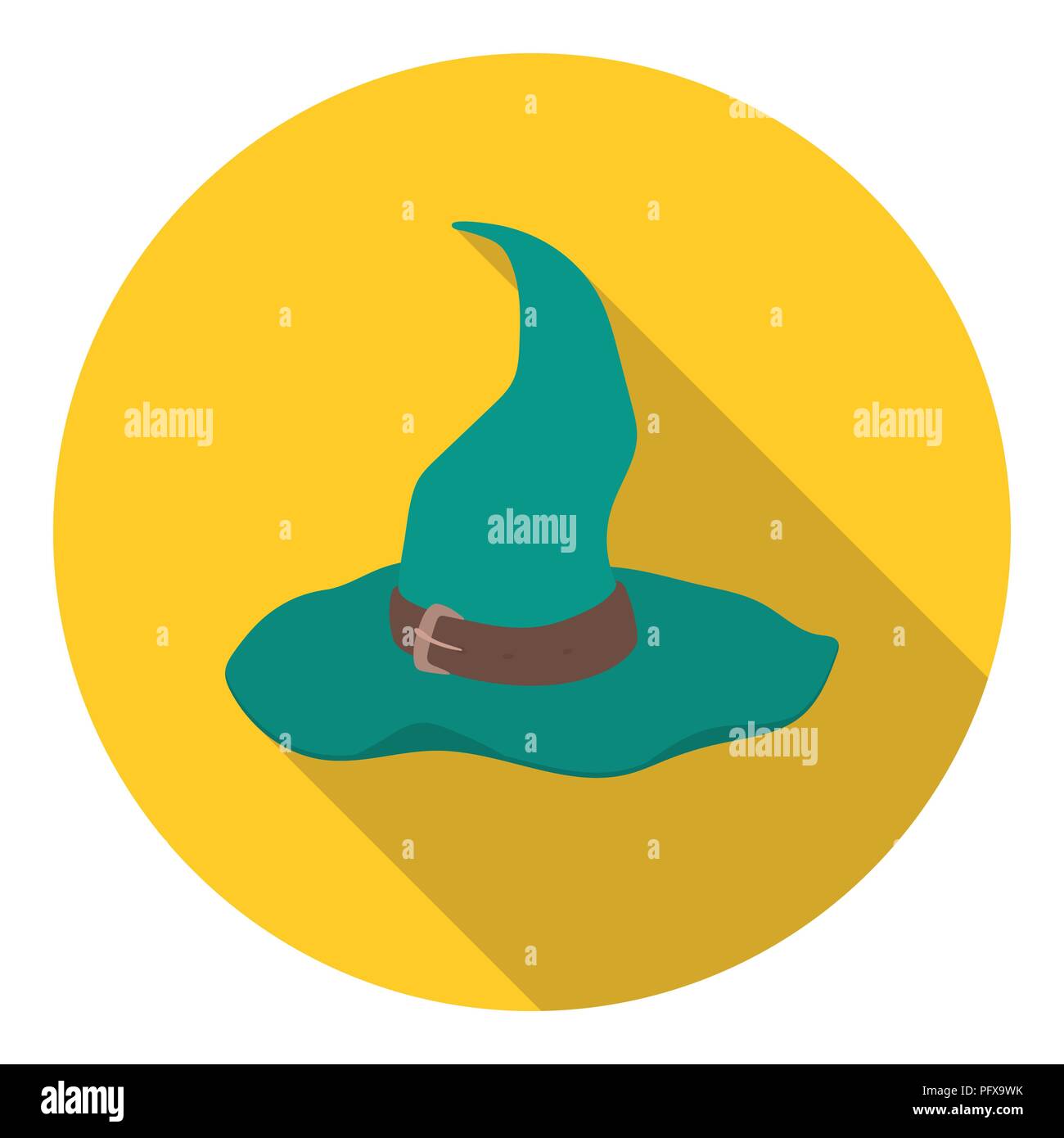 Witch's hat icon in flat style isolated on white background. Hats ...