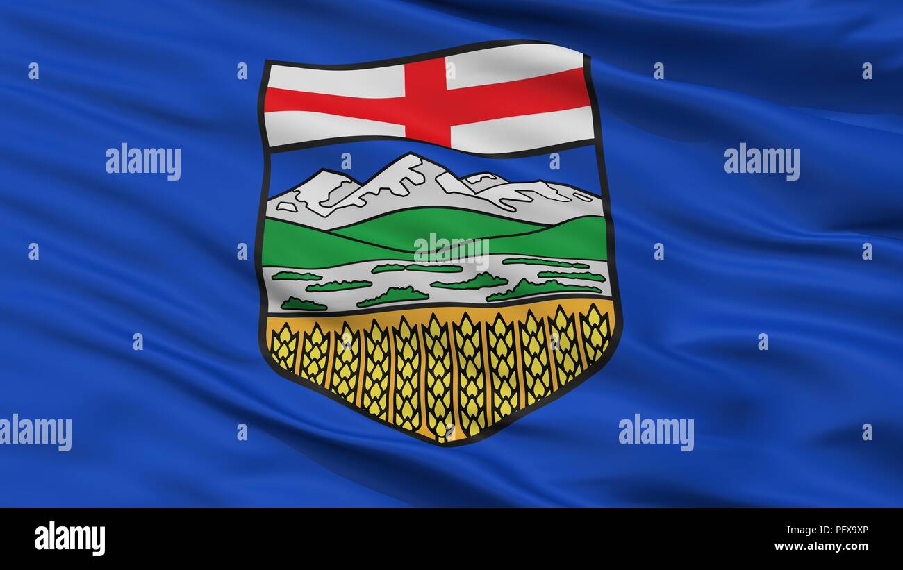 Alberta City Flag, Canada, Closeup View Stock Photo - Alamy