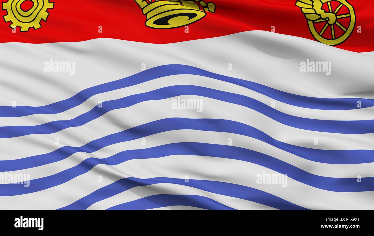 Barrie City Flag, Canada, Closeup View Stock Photo - Alamy