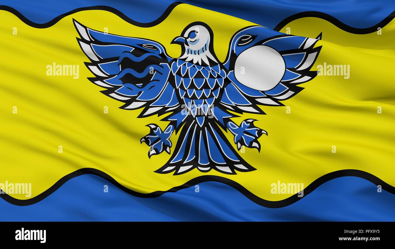 Burnaby City Flag, Canada, Closeup View Stock Photo - Alamy