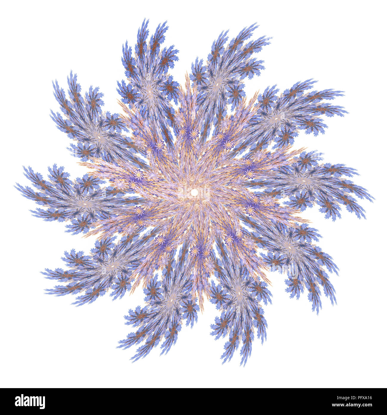 Snowflakes for the new year. Collection of linear round figures, as the ...