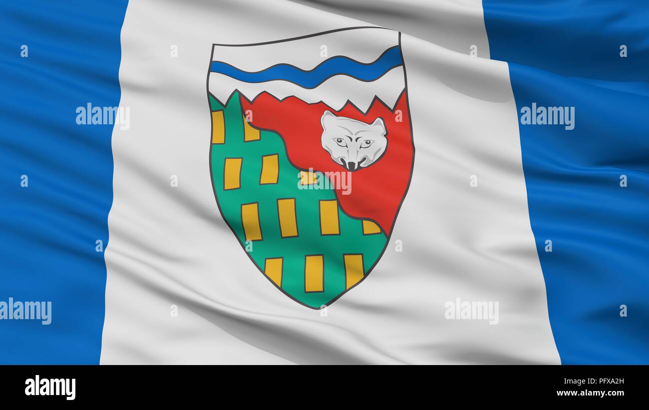 Northwest Territories City Flag, Canada, Closeup View Stock Photo - Alamy