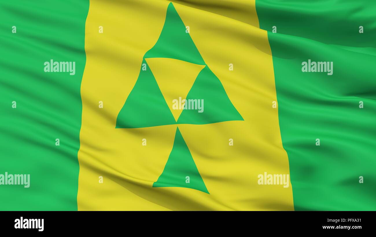 Prince Albert City Flag, Canada, Saskatchewan Province, Closeup View ...